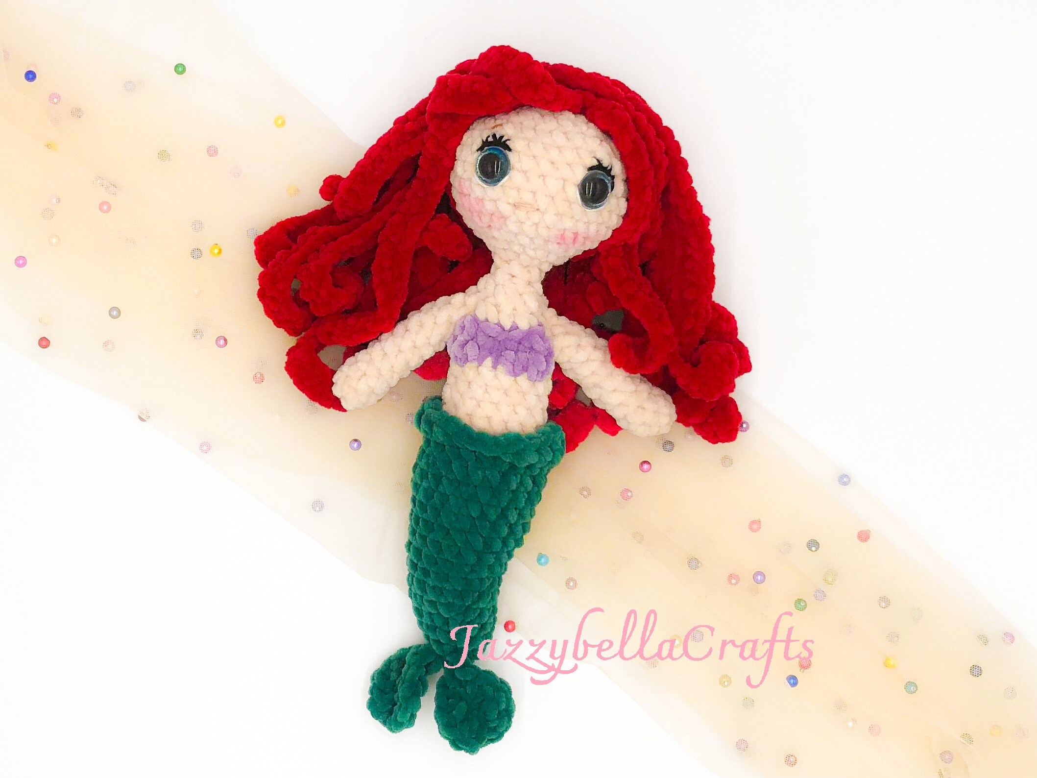 Mermaid Ariel Plushie Crochet Pattern - Amigurumi - PDF English & Dutch ...