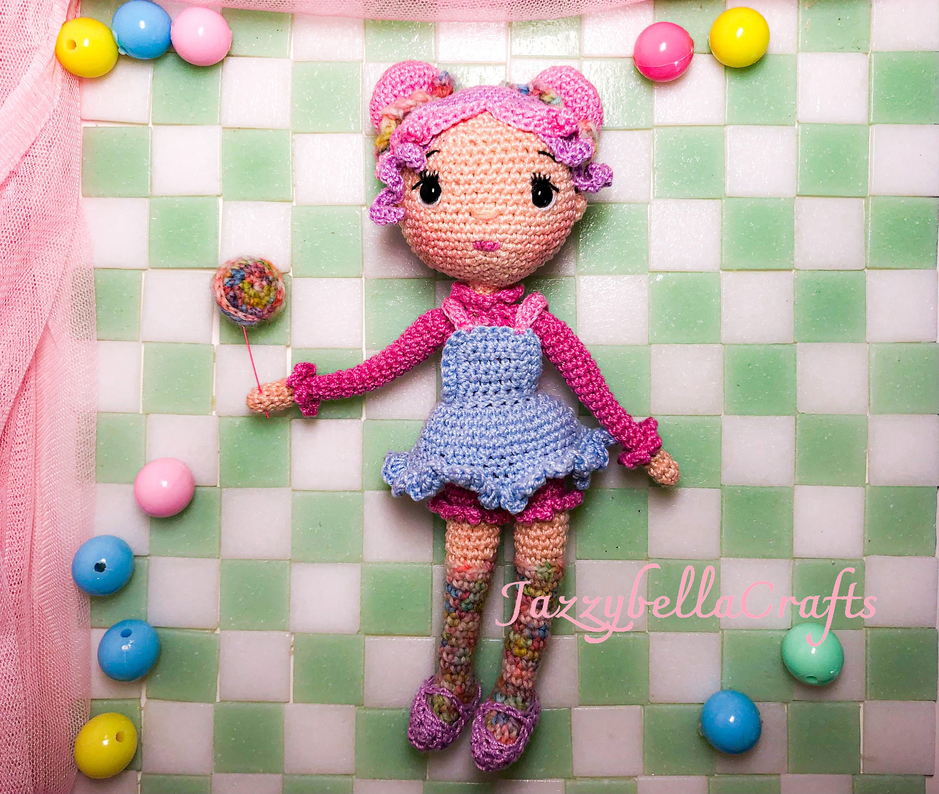 Leila Candy Doll Crochet Pattern Amigurumi PDF English & Dutch - Etsy