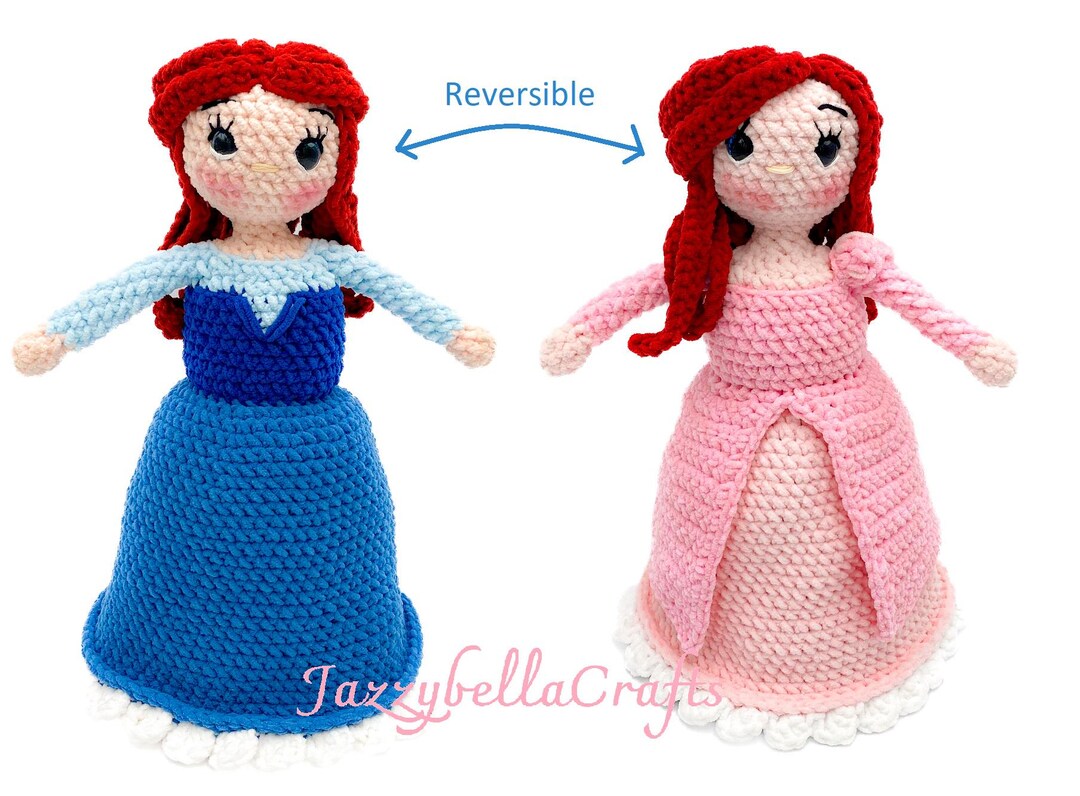 Reversible Ariel Crochet Pattern - Amigurumi - PDF English & Dutch - Etsy