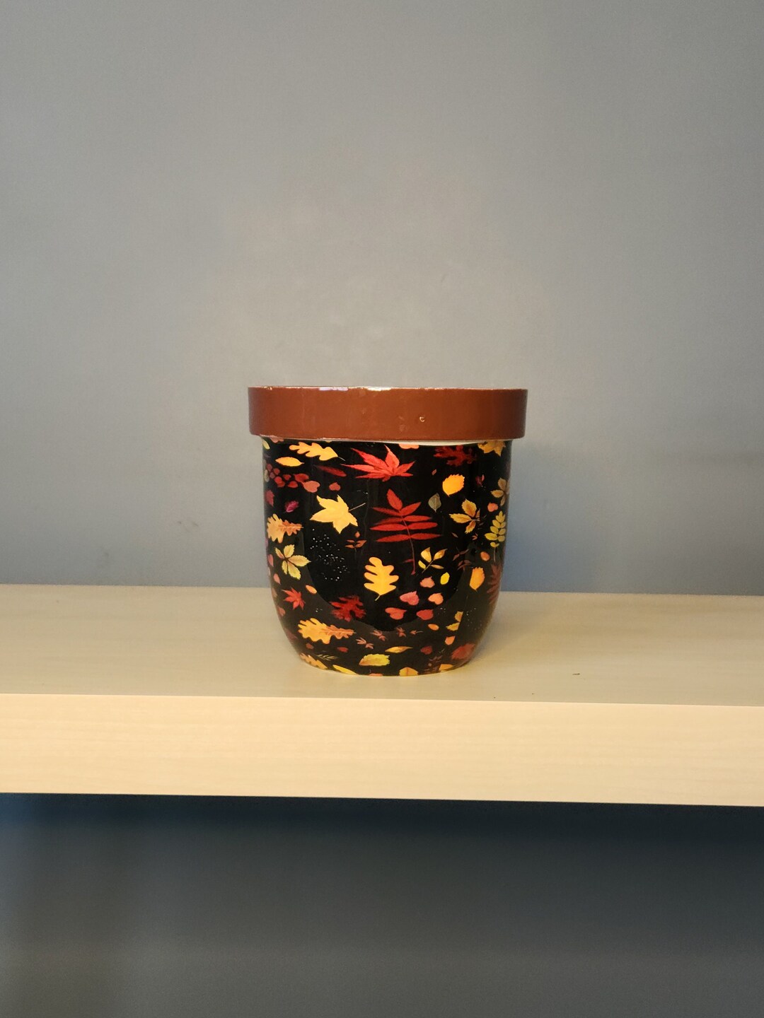 Indoor Planter Pots | Fall Leaves Design - Etsy