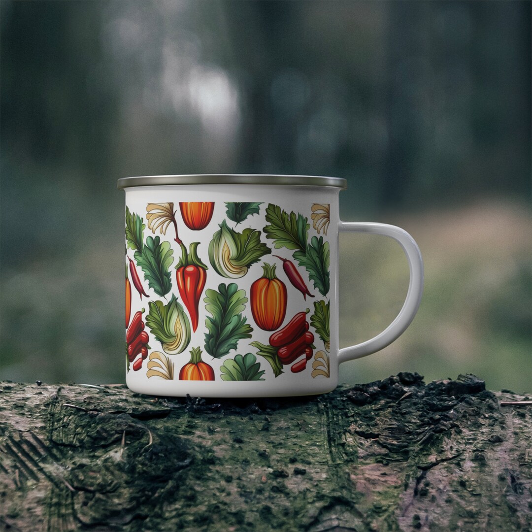Vegetable Pattern Stainless Steel Camping Mug - Etsy