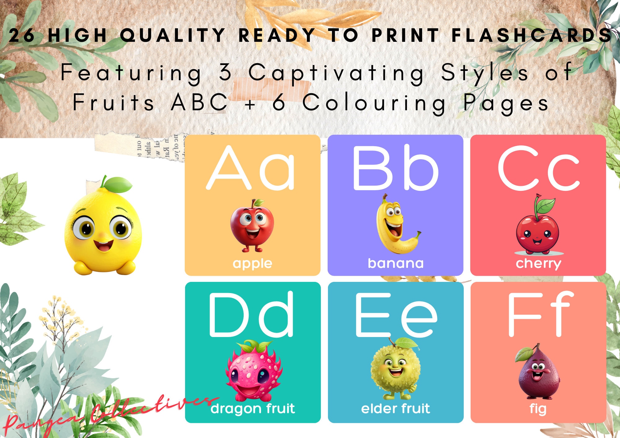 Fruits ABC Flashcards for Kids | Alphabet Recognition & Fruit Discover ...