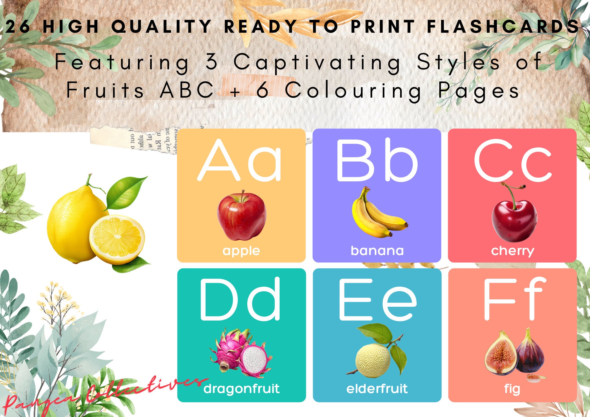Fruits ABC Flashcards for Kids | Alphabet Recognition & Fruit Discover ...