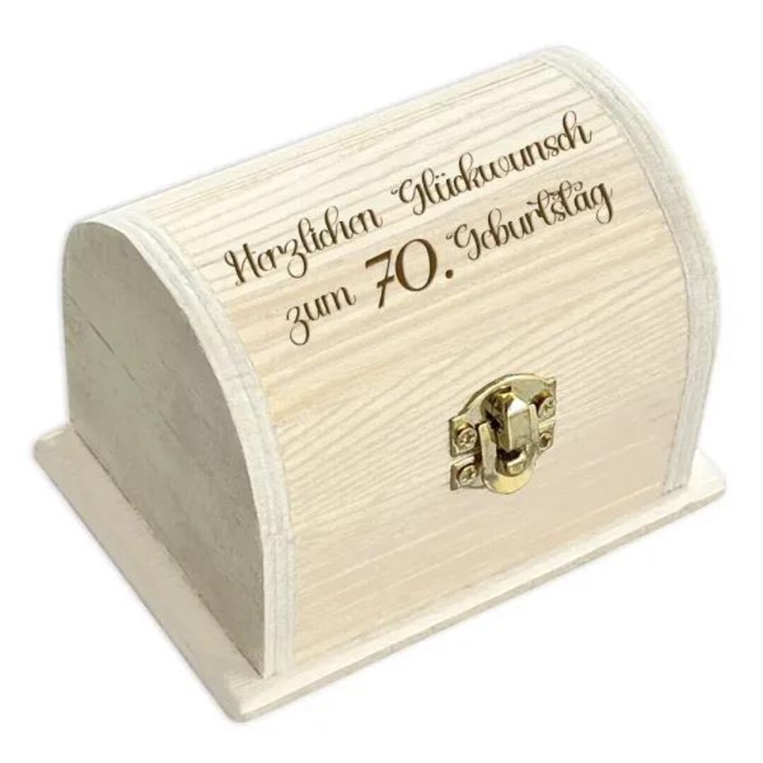 Money Gift Treasure Chest for the 70th Birthday, Treasure Chest With ...
