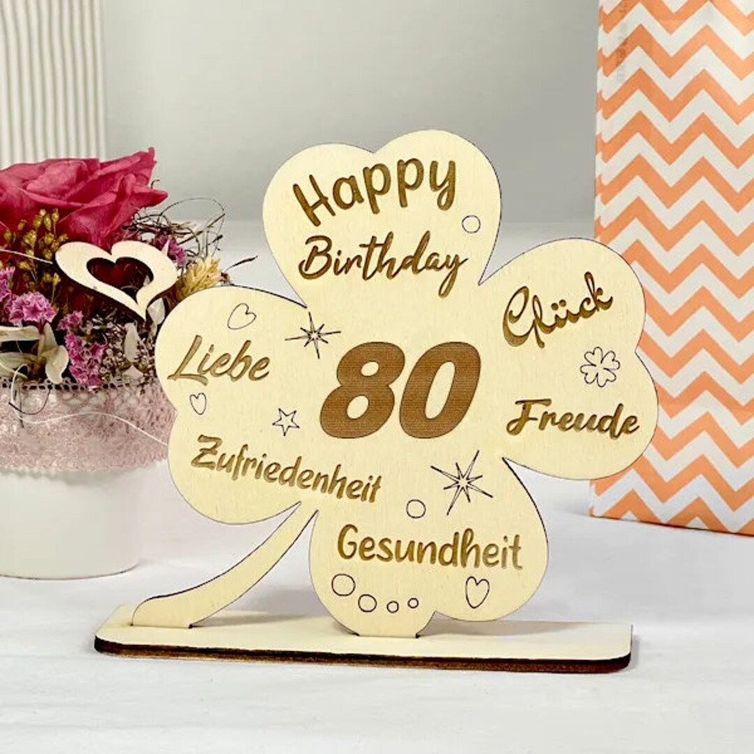 Lucky Cloverleaf 80th Birthday as a Gift for Man or Woman on Their ...