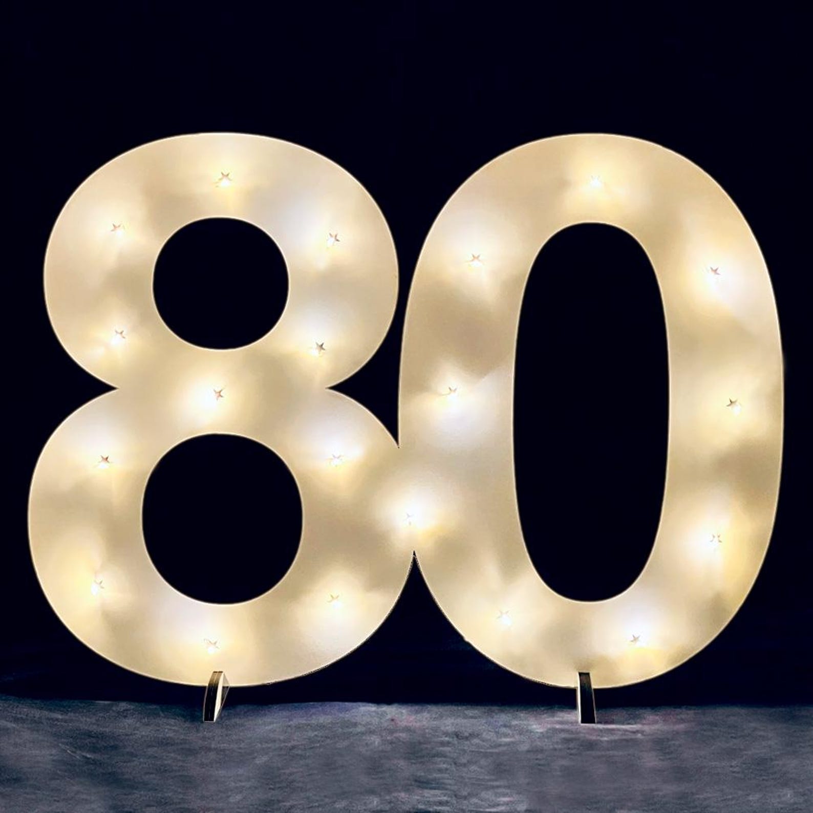 Glowing Number 18th Birthday XXL, Gift & Decoration for Writing On ...
