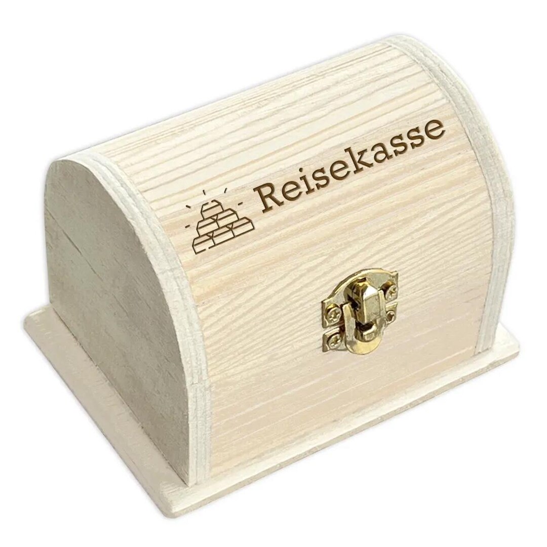 Money Gift Small Treasure Chest travel Fund, Have a Good Trip Wooden ...