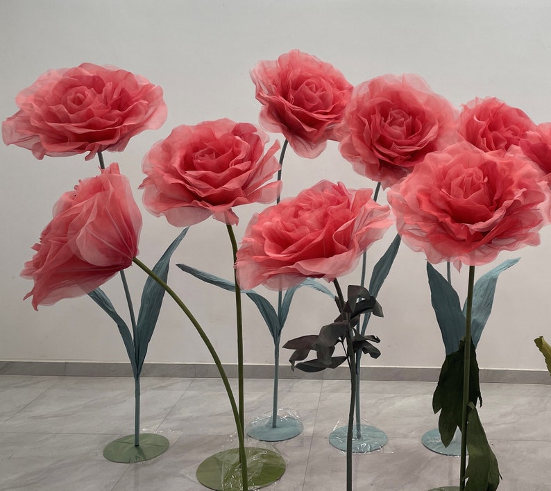 Giant Flowers for Gorgeous Backdrop Gala Birthday Wedding Event Decor ...