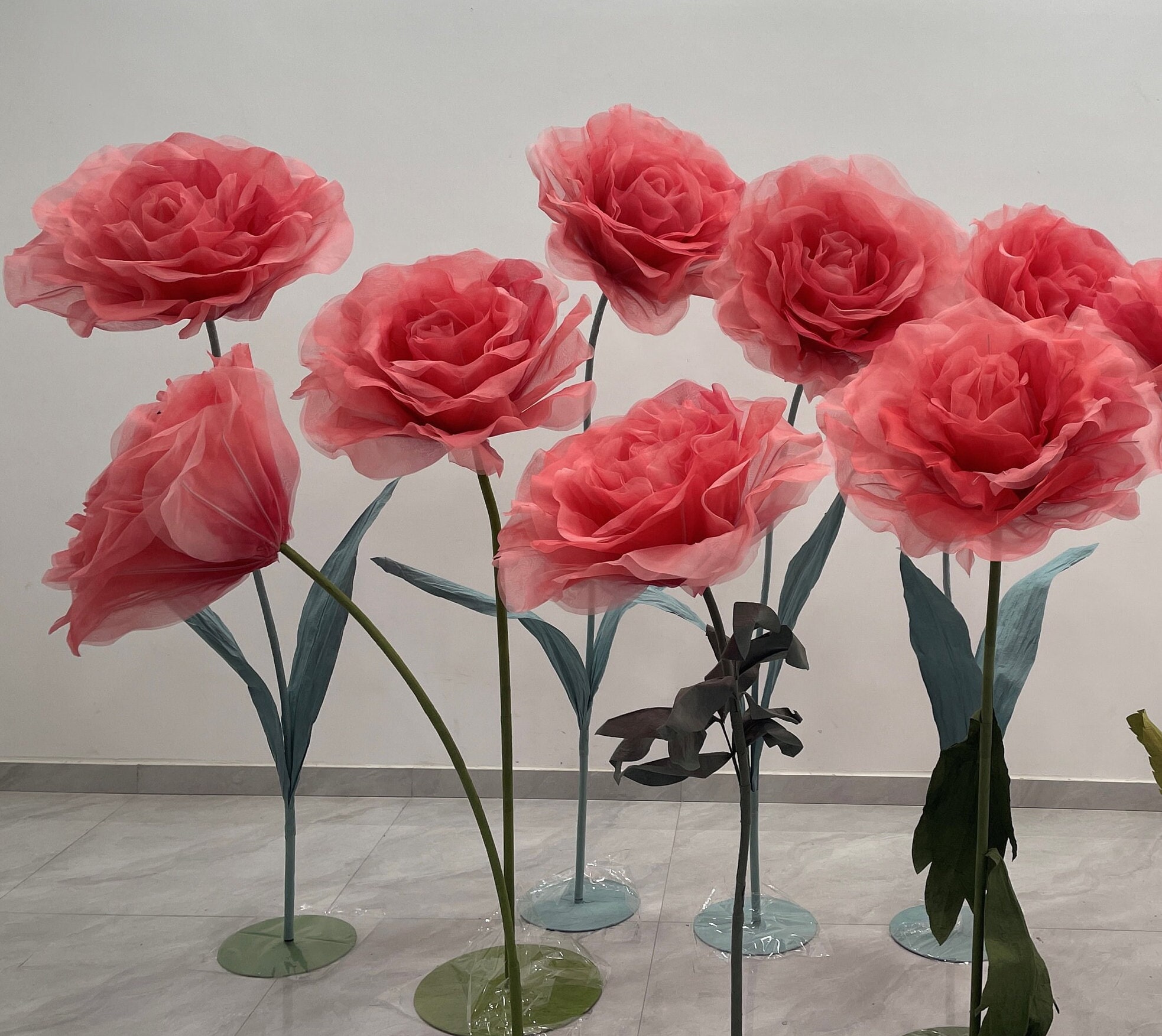 Giant Flowers for Gorgeous Backdrop Gala Birthday Wedding Event Decor ...