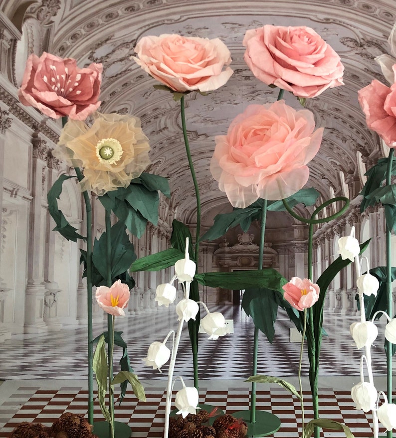 Giant Flowers for Gorgeous Backdrop Gala Birthday Wedding Event Decor ...