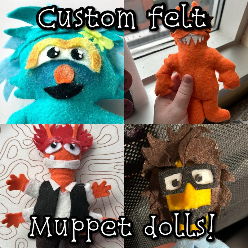 Custom Made Felt Plushies - Etsy