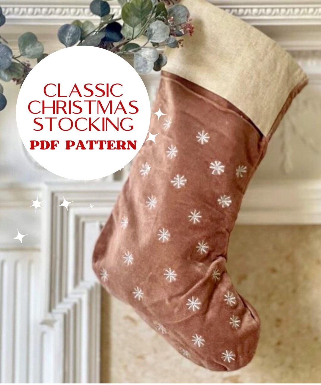 Christmas Stocking Sewing Pattern: Santa & Elf Design (PDF Pattern) - Etsy