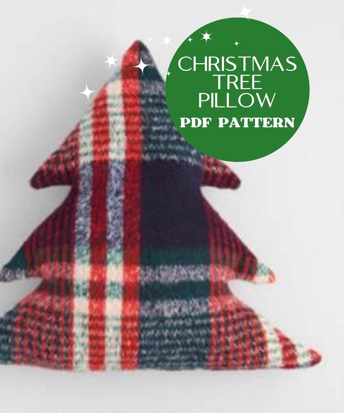 DIY Christmas Tree Pillow Sewing Pattern | Christmas Sewing Pattern PDF ...