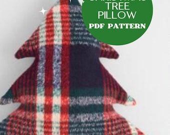 DIY Christmas Tree Pillow Sewing Pattern | Christmas Sewing Pattern PDF ...