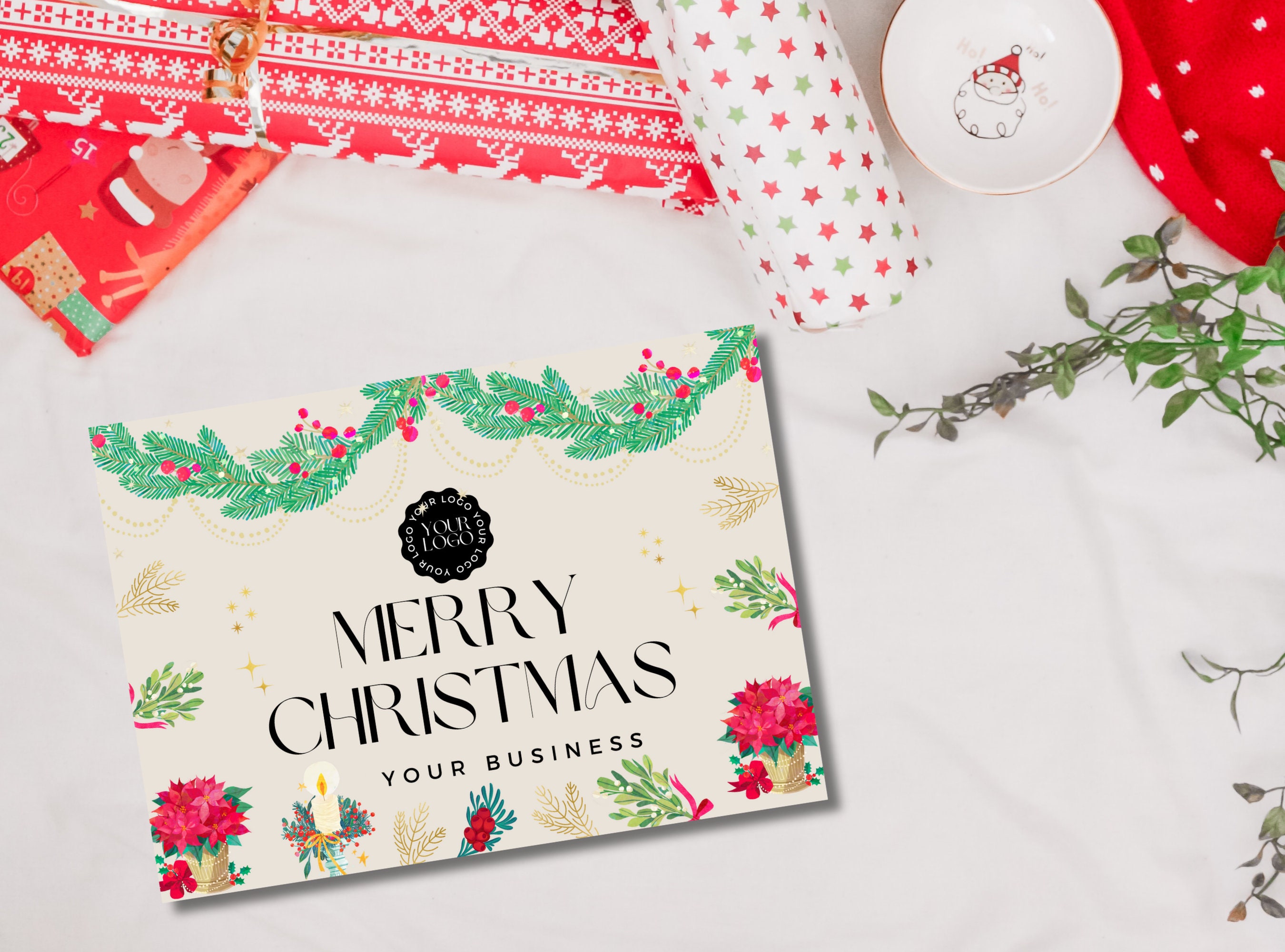 Christmas Business Cards, Business Card Template, Corporate Christmas ... Christmas Business Cards, Business Card Template, Corporate Christmas ...