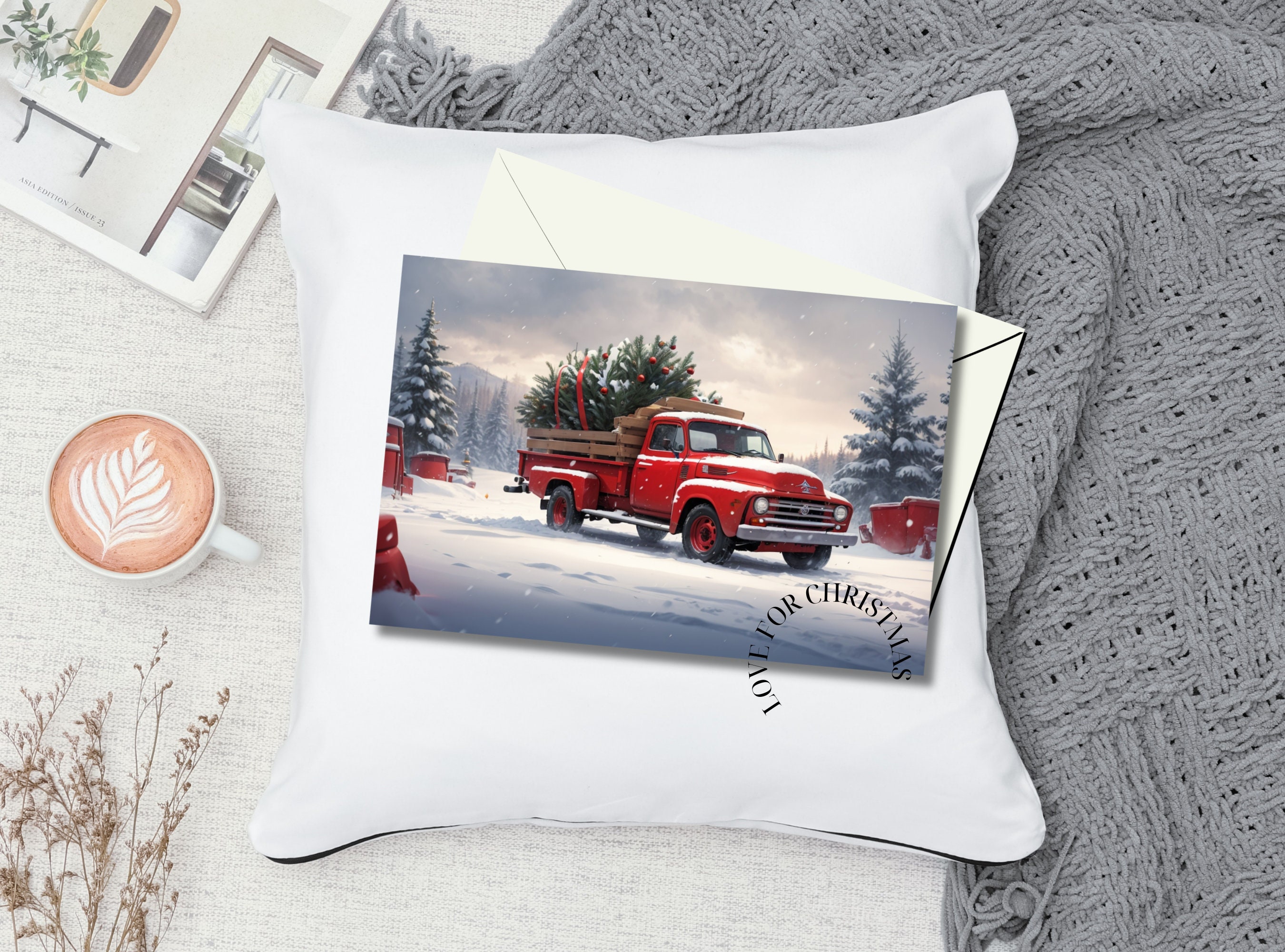 Printable Christmas Card Traditional, Digital Christmas Cards, Instant ...