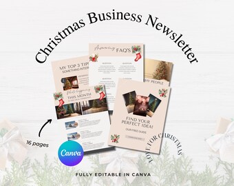 Small Business Newsletter Template, Canva Template, Fully Editable ...
