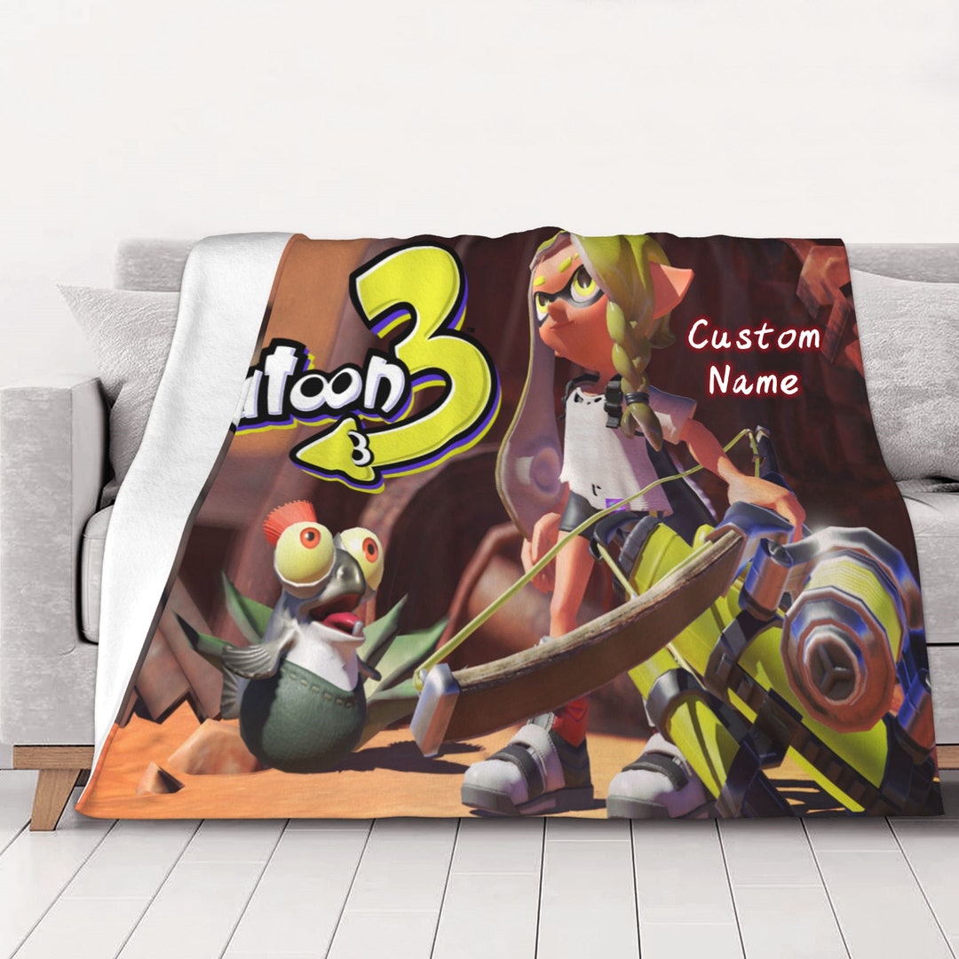 Custom Name Splatoon Personalized Flannel Throw Blanket for - Etsy