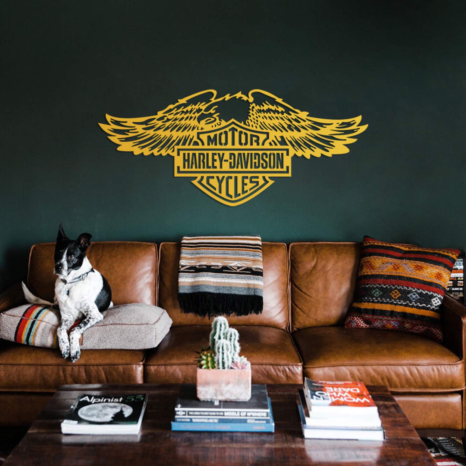 Harley Davidson Eagle Metal Sign, Metal Wall Art, Wall Decor, Harley ...