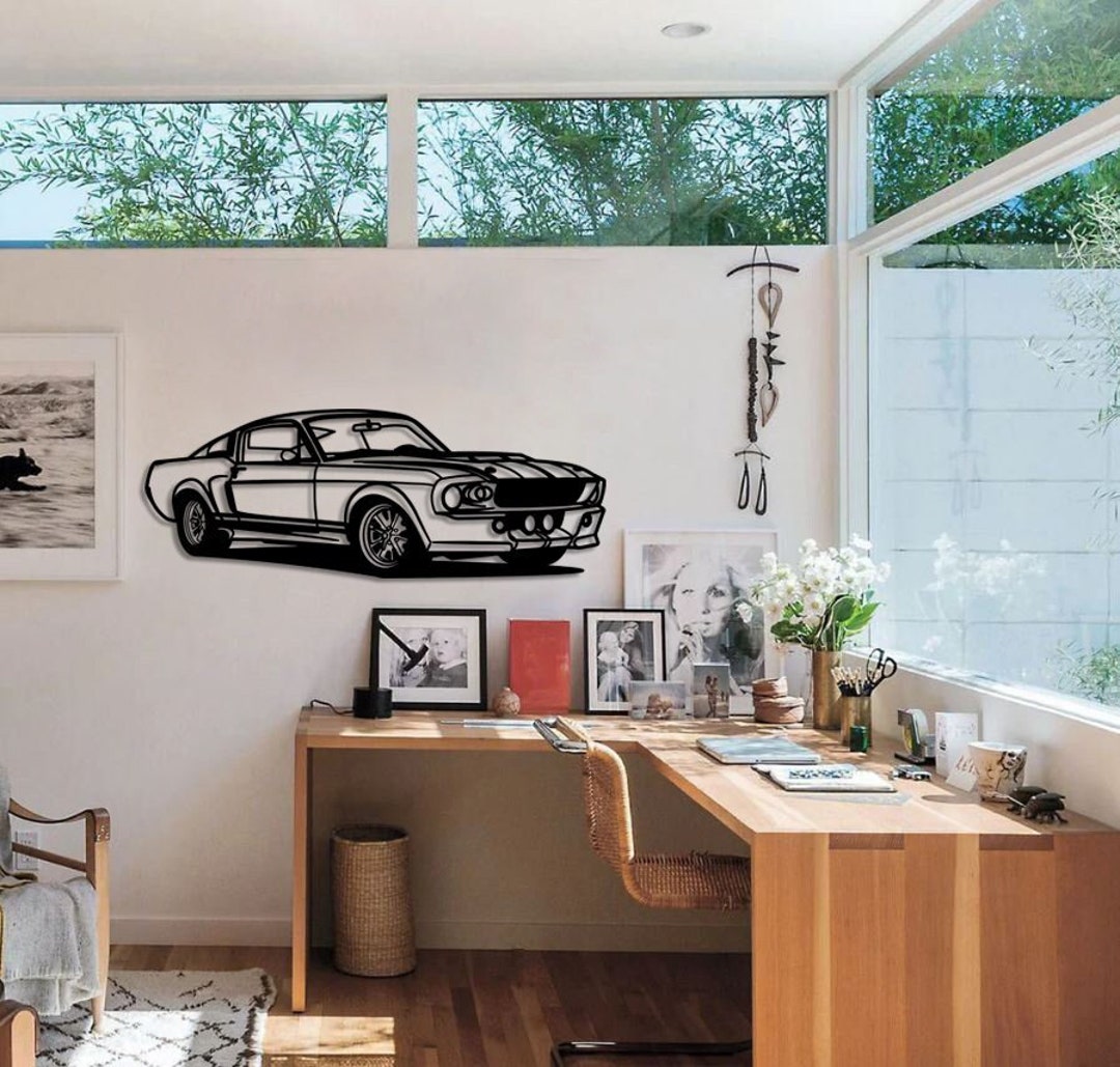 We Are Here With the Legendary Classic Car Mustang Wall Decoration. It ...