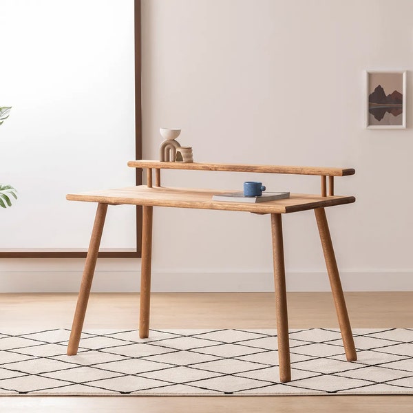 Solid Wood Desk - Etsy