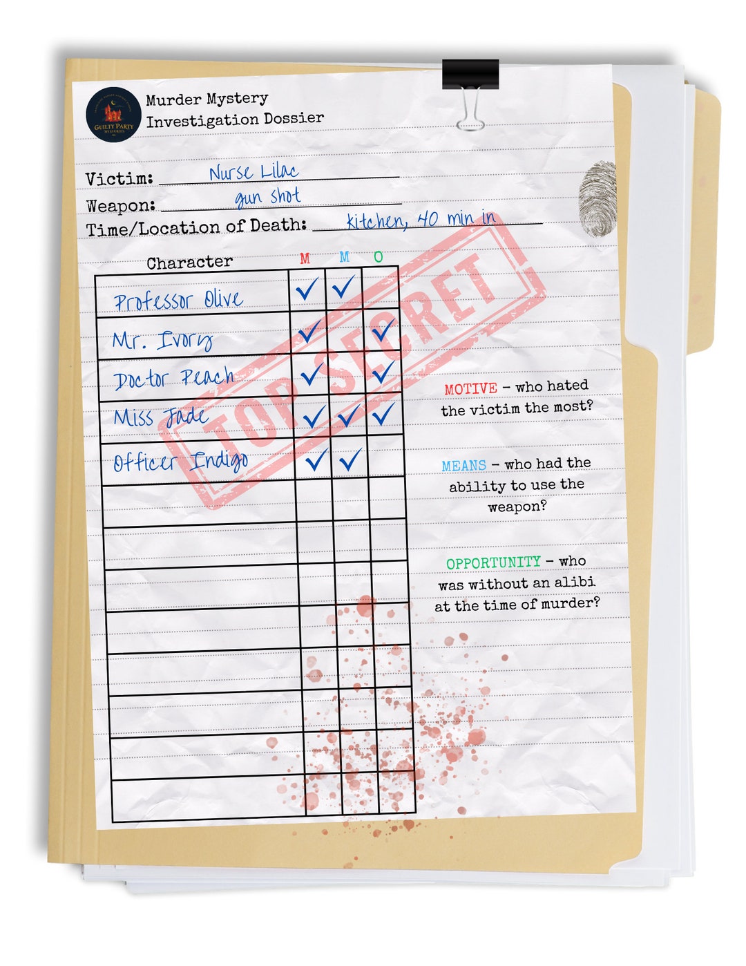 Investigation Sheets - Etsy