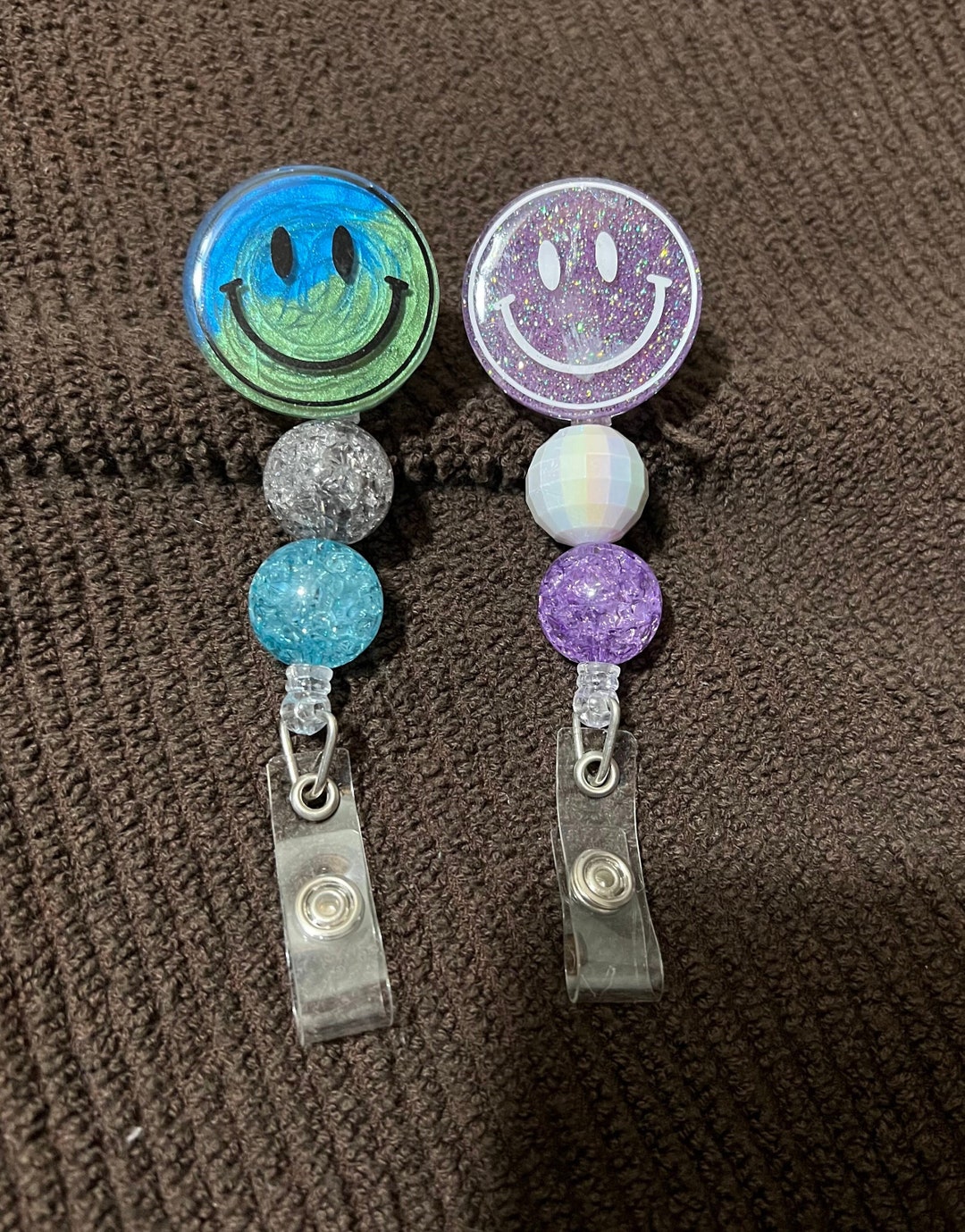 Smiley Face Badge Reel - Etsy