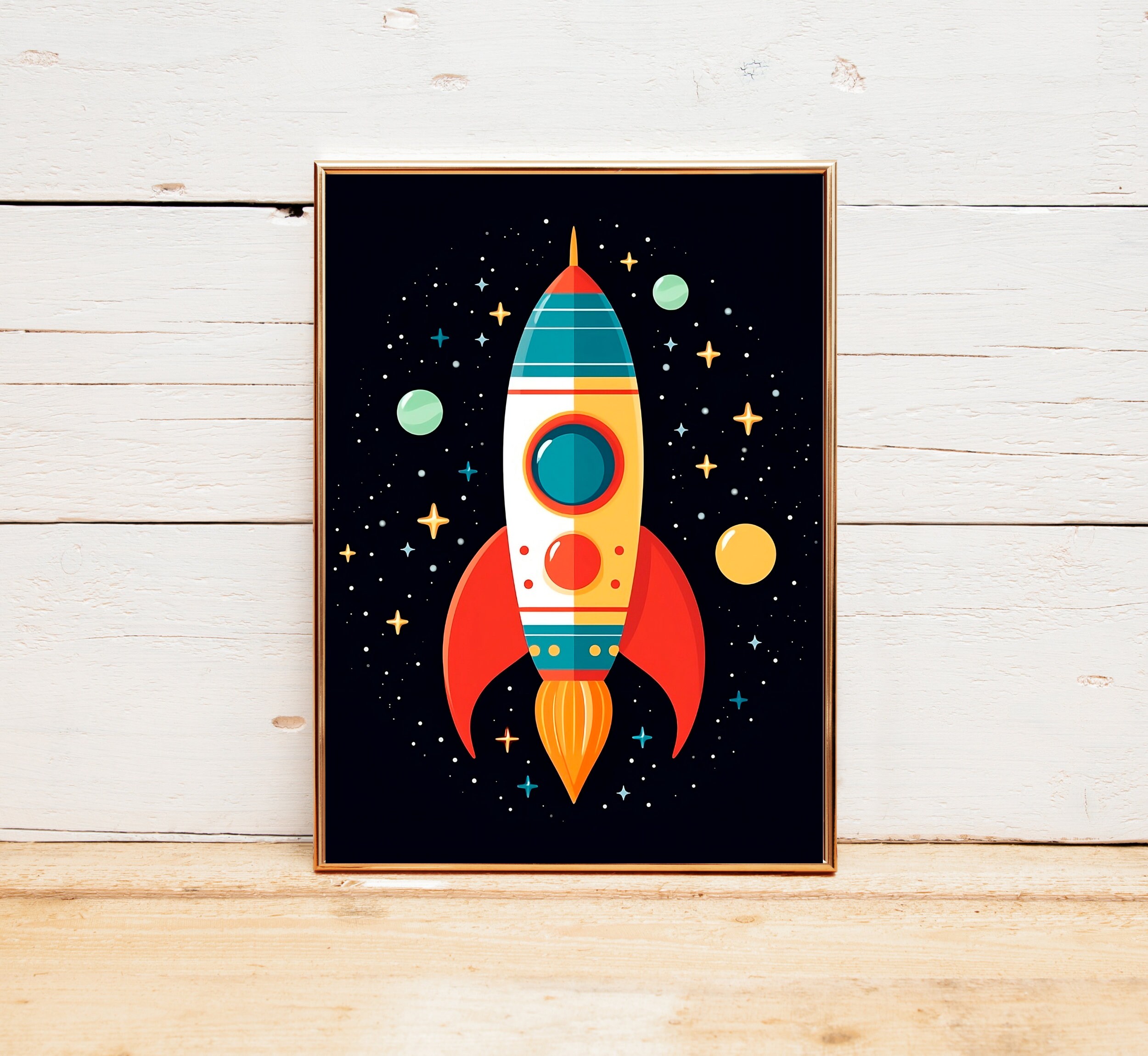 Children's Rocket Print, Digital Download Rocket Print, Rocket, Rocket ...