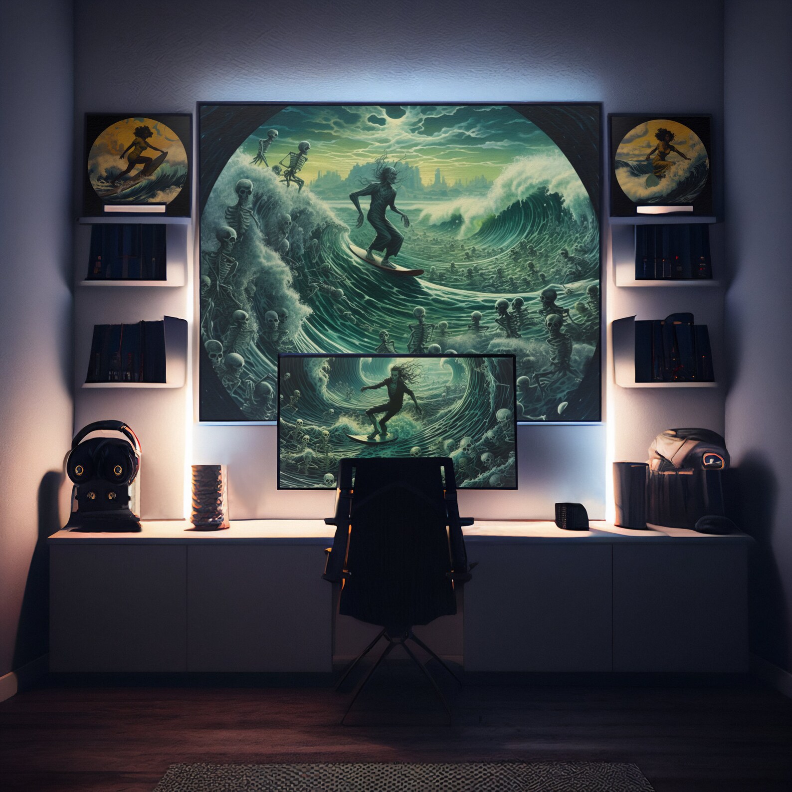 Gothic Artwork Digital Art Skeleton Despair Art - Etsy