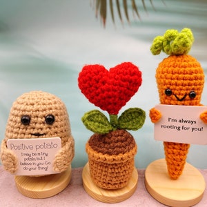 Custom Crochet Positive Potato/rooting for You Carrot With Crochet ...