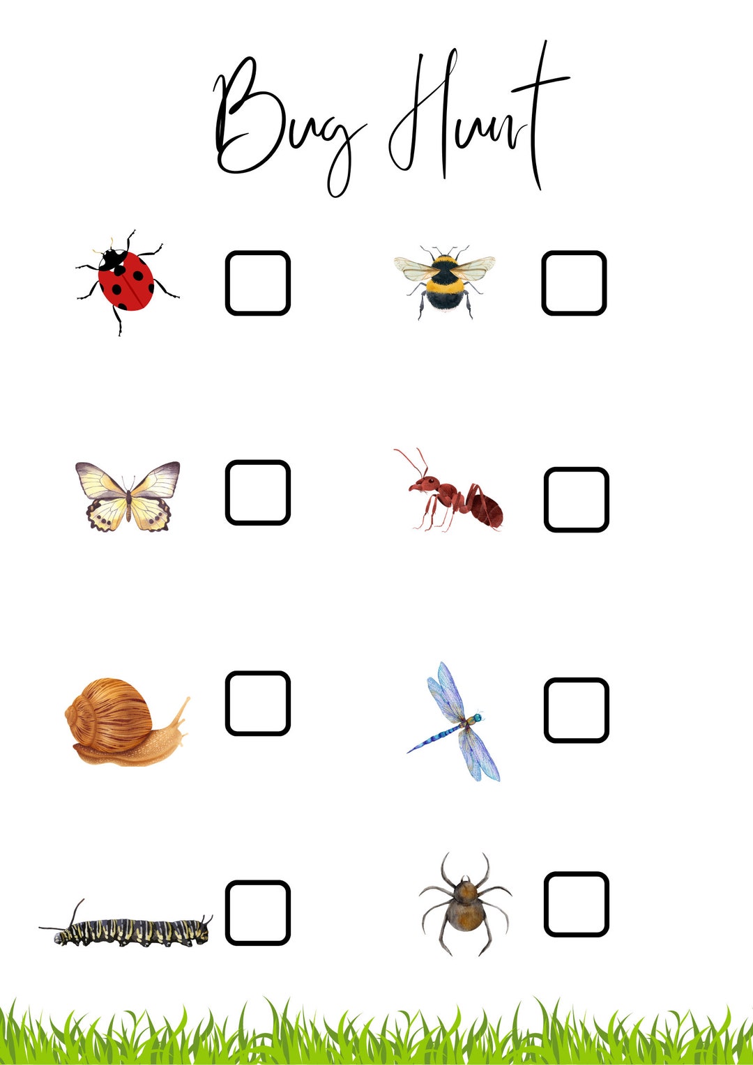 Summer Activity Printable, Bug Hunt, Kids Activity, Kids Printable ...