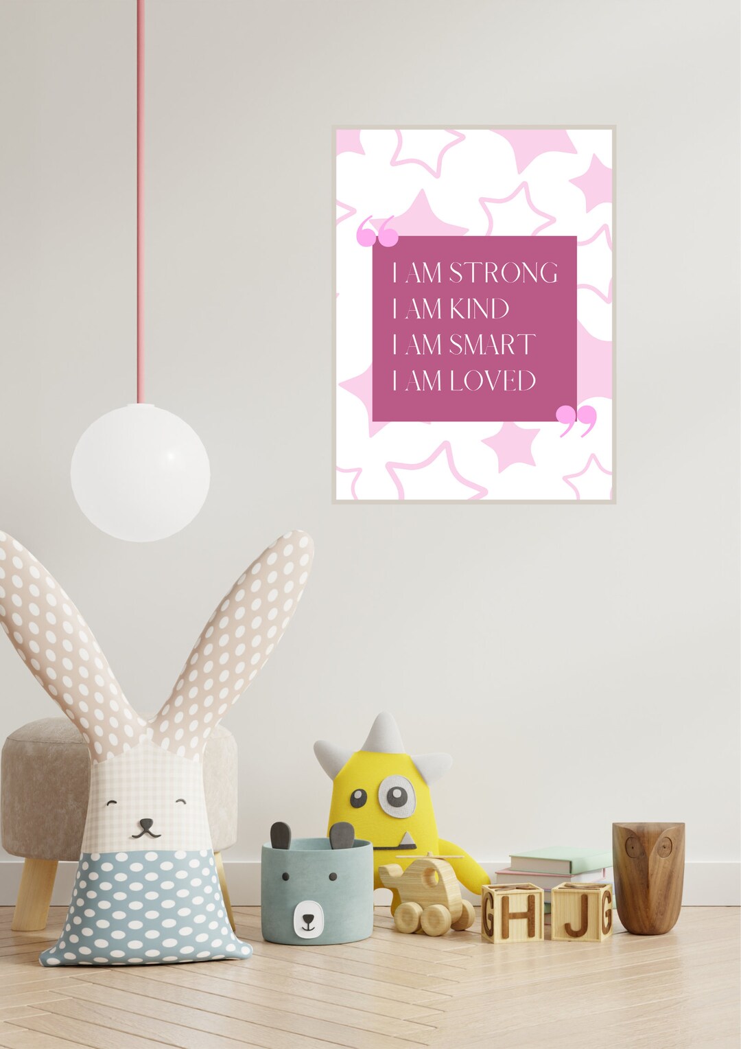 Children's Affirmation Poster, Poster for Girls, Affirmations for Kids ...
