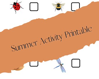 Summer Activity Printable Bug Hunt Kids Activity Kids - Etsy
