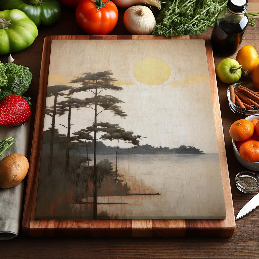 Japanese Style Chopping Board, Japandi Glass Cutting Board, Glass ...
