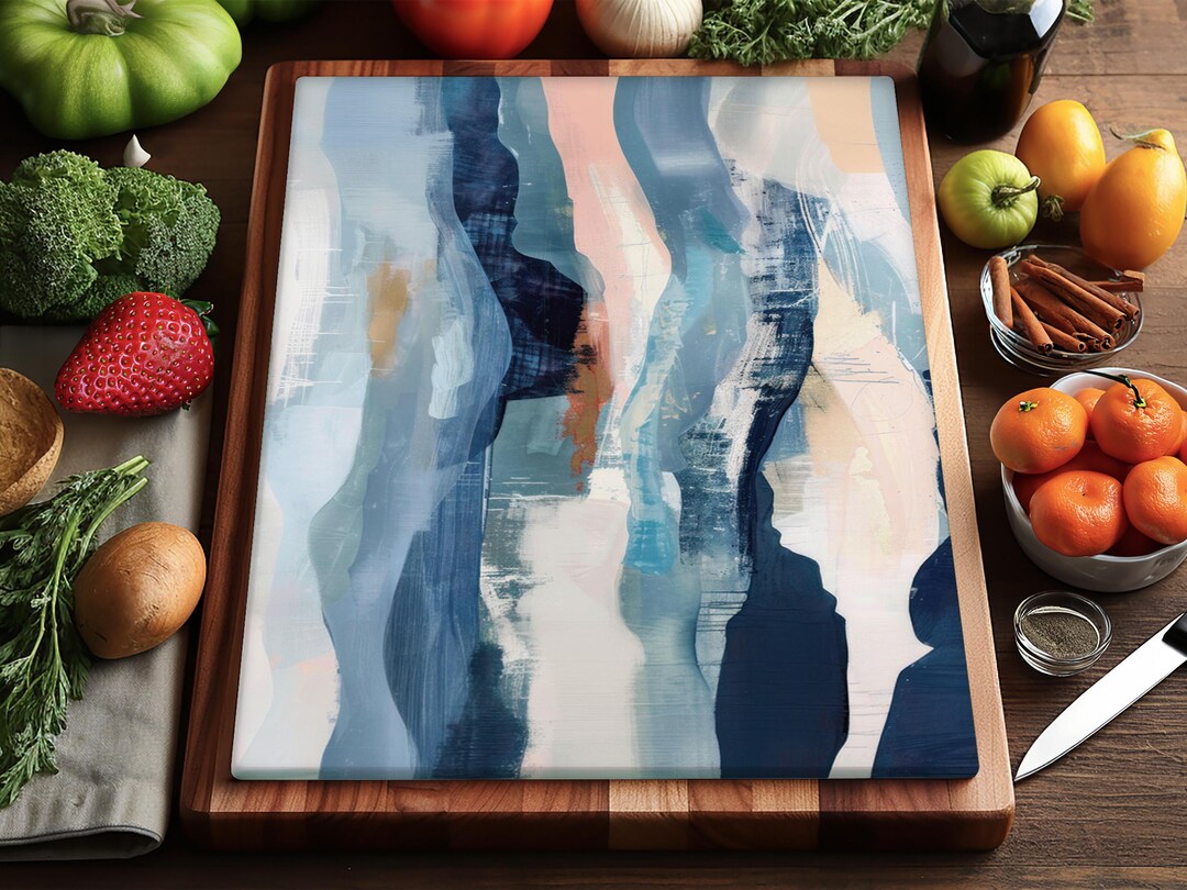 Decorative Counter Saver Glass Cutting Board, Heat Resistant Nordic ...