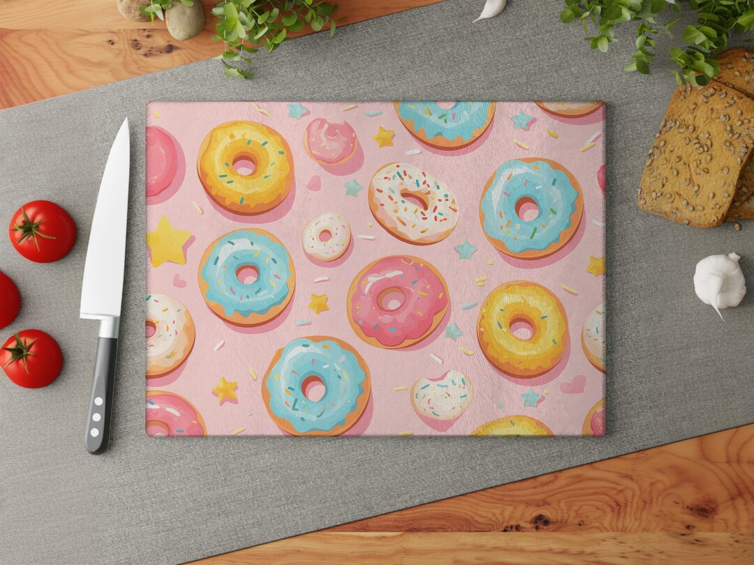 Donut Counter Protector, Kawaii Glass Serving Platter for Pastries ...