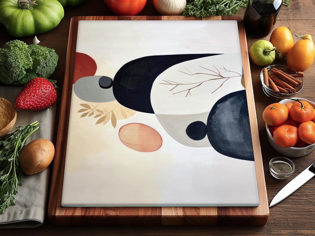 Japanese Style Chopping Board, Japandi Glass Cutting Board, Glass ...