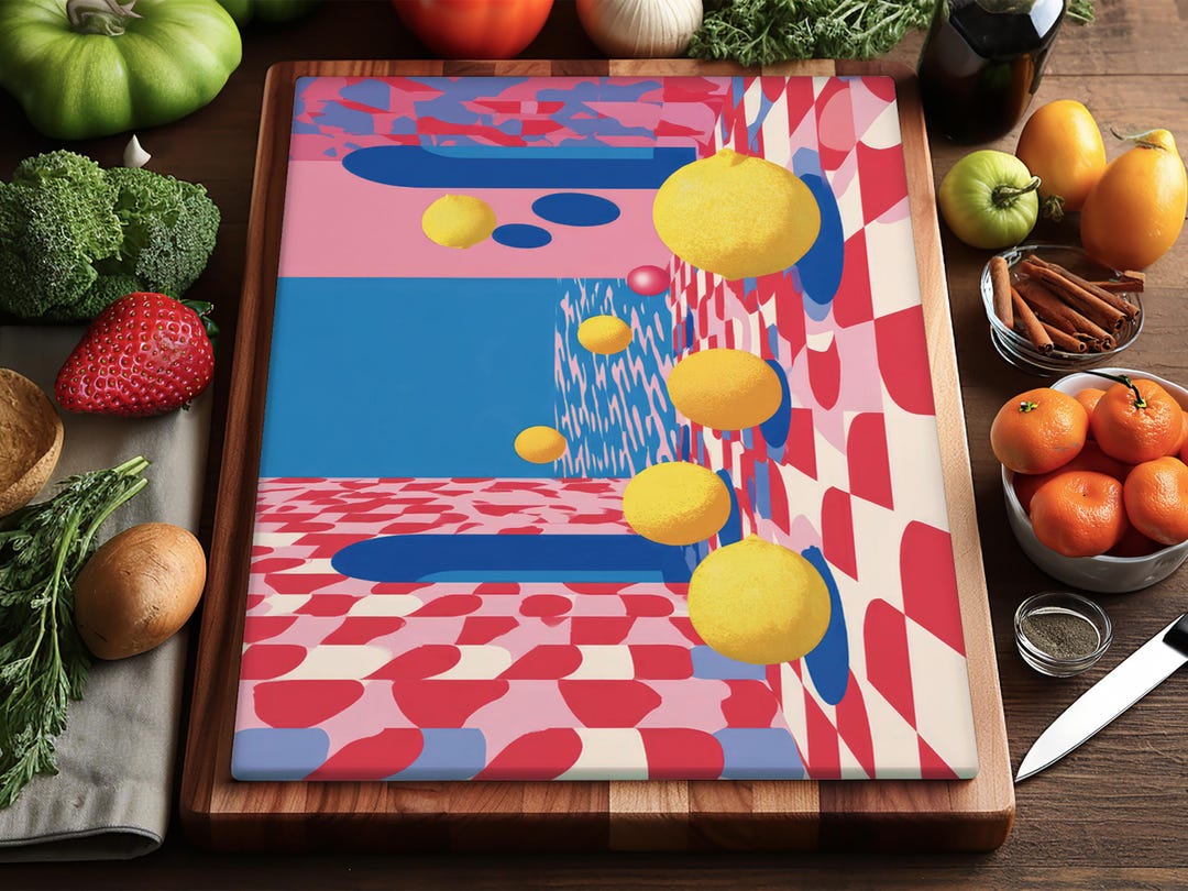 Vaporwave Aesthetic Kitchen Board, Dreamy Pink Archway Art, Surreal ...