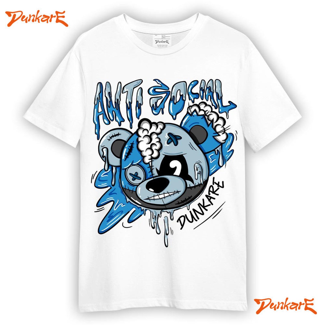 Dunkare Powder Blue 9s T-shirt Hate Social Bear T-shirt Unisex - Etsy