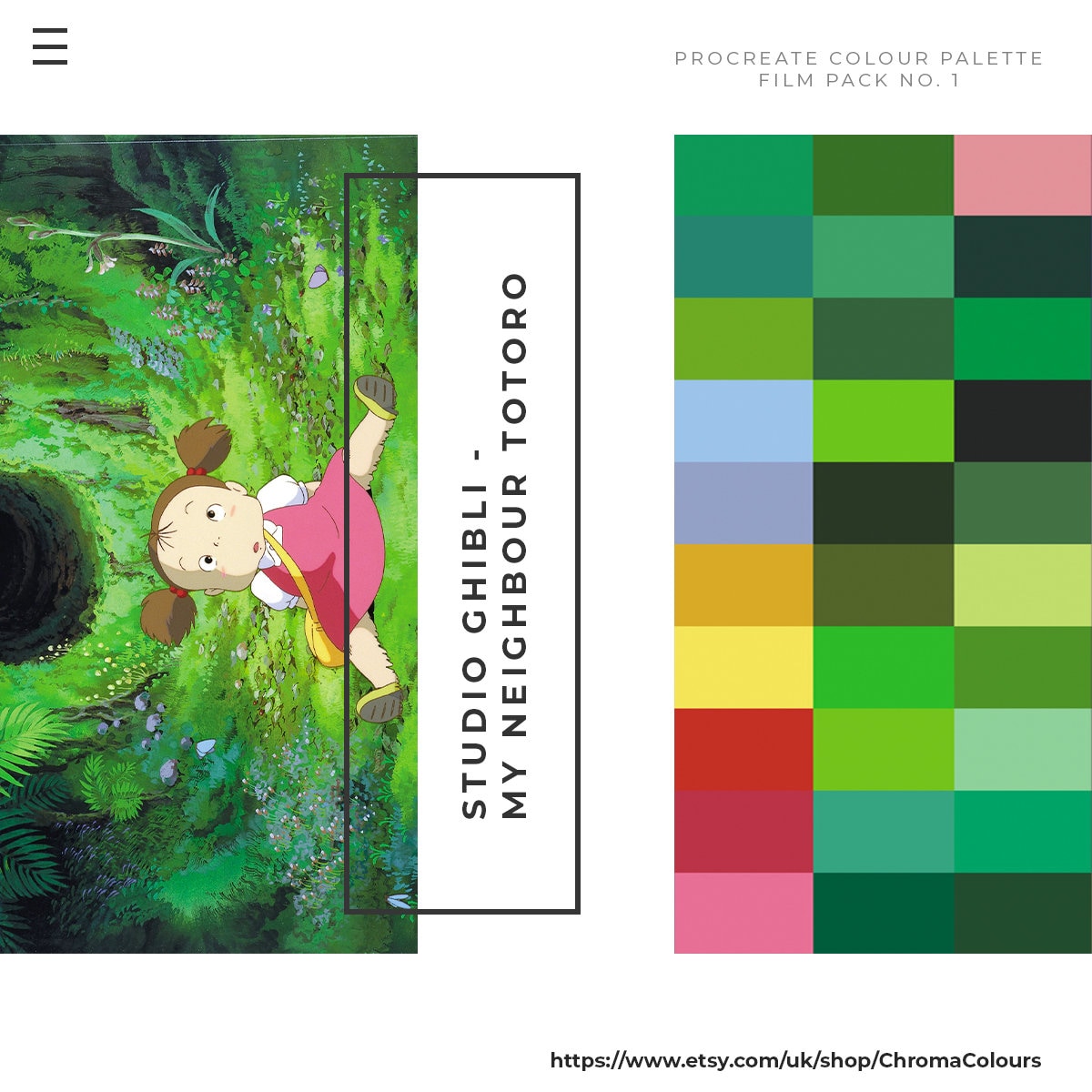 My Neighbour Totoro - 9 Studio Ghibli Inspired Procreate Color Palettes ...