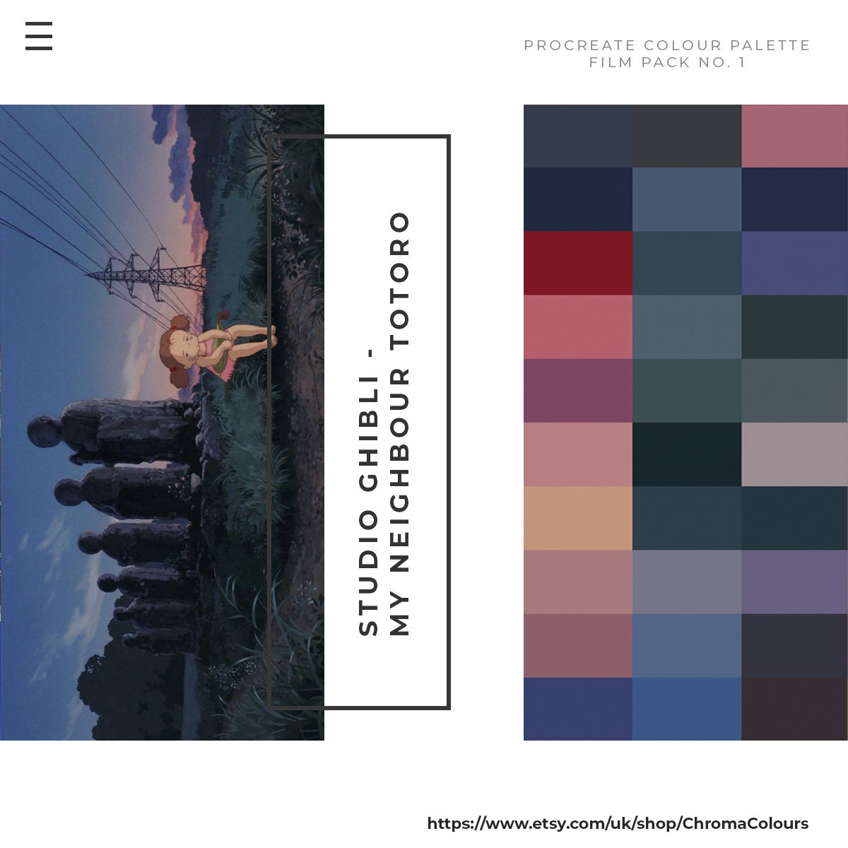 My Neighbour Totoro - 9 Studio Ghibli Inspired Procreate Color Palettes ...