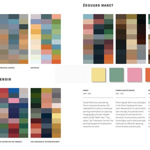 Impressionism Pack No. 1 / 9 Procreate Palettes 270 Colors / Monet ...