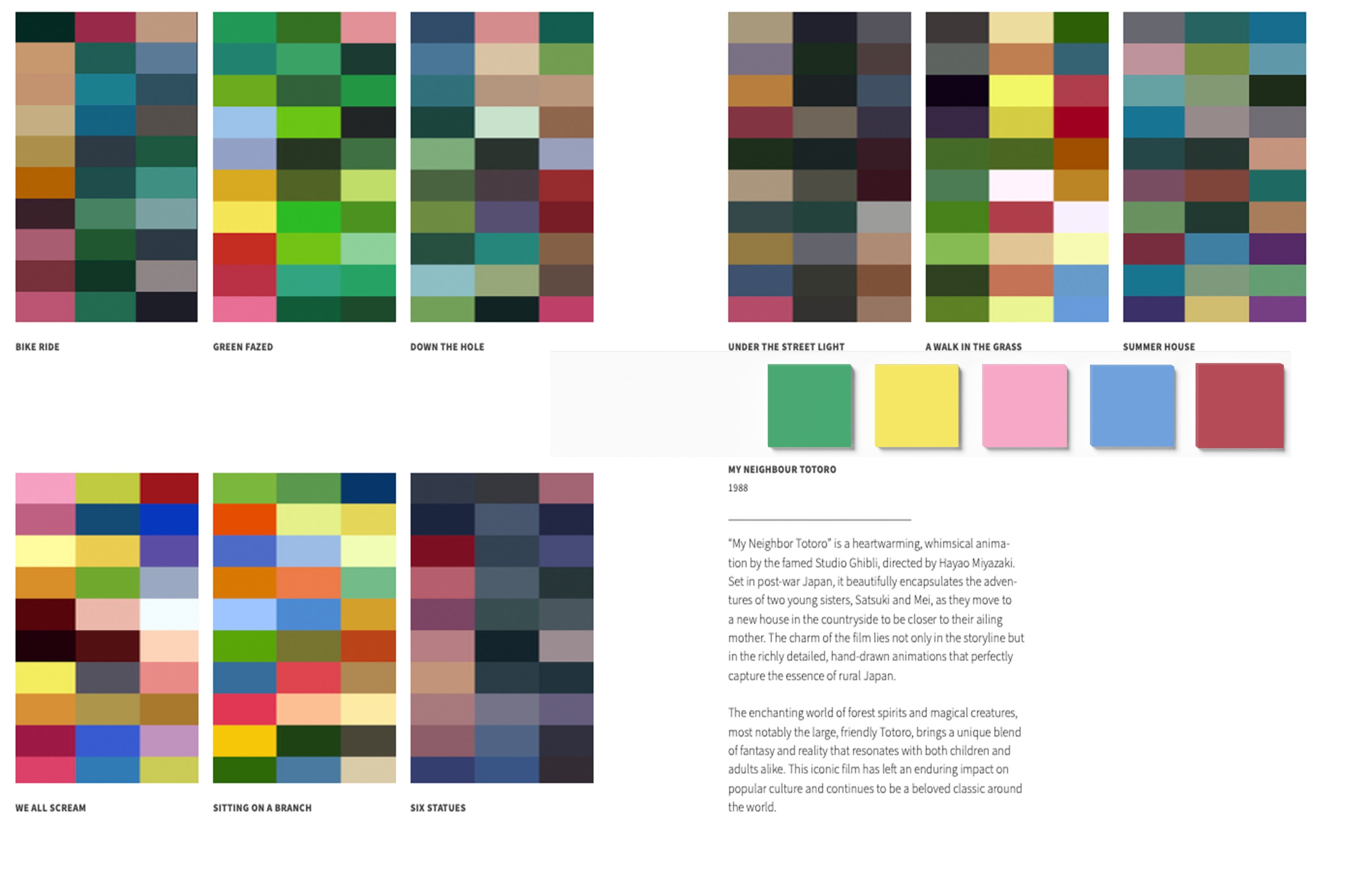 My Neighbour Totoro - 9 Studio Ghibli Inspired Procreate Color Palettes ...