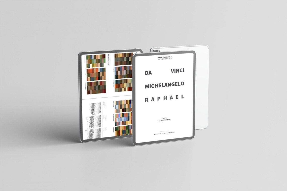 Renaissance Pack No. 1 / 9 Procreate Palettes 270 Colors / Da Vinci ...