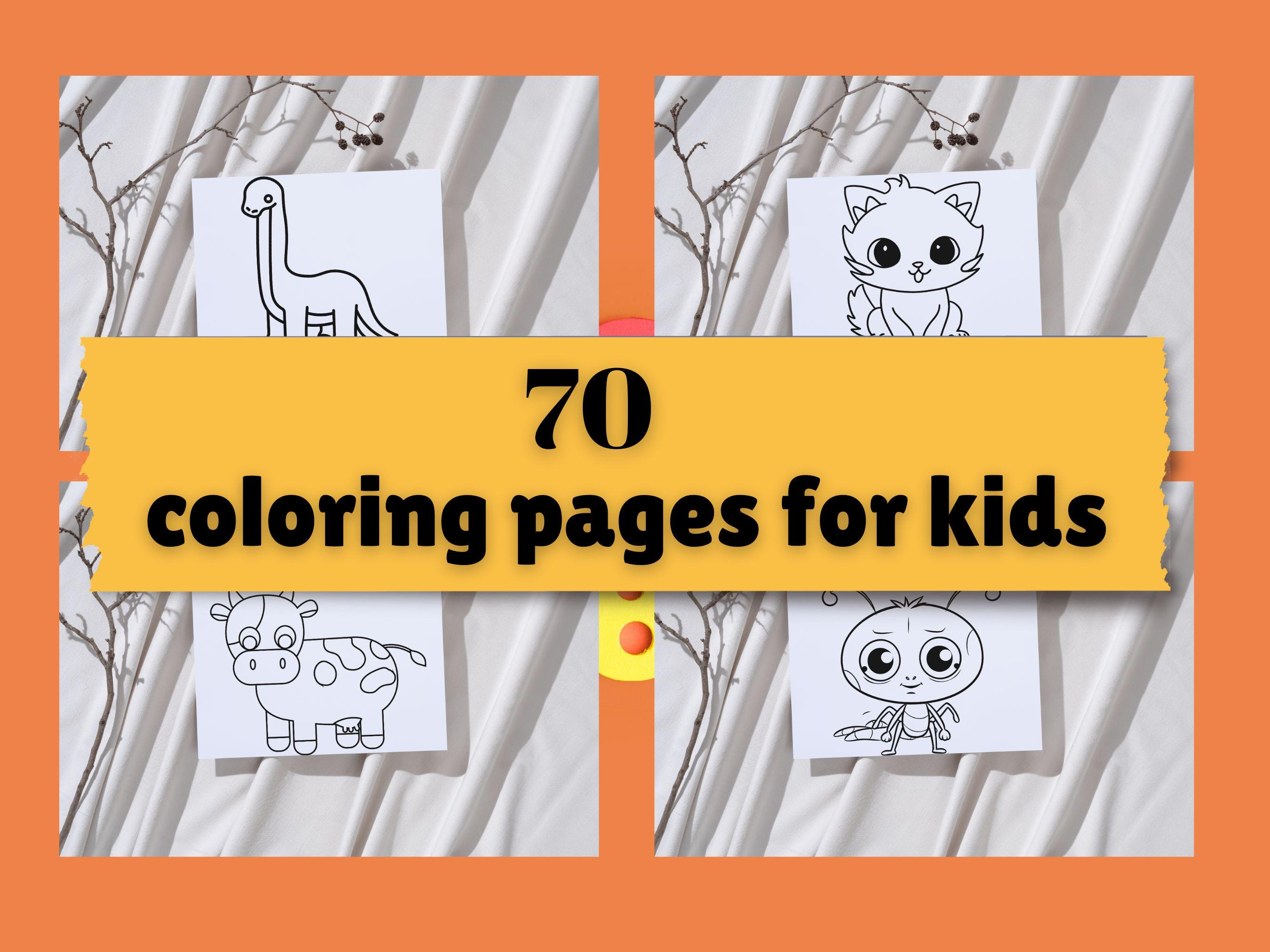 70 Simple Coloring Pages for Kids Toddlers Preschoolers Printable ...
