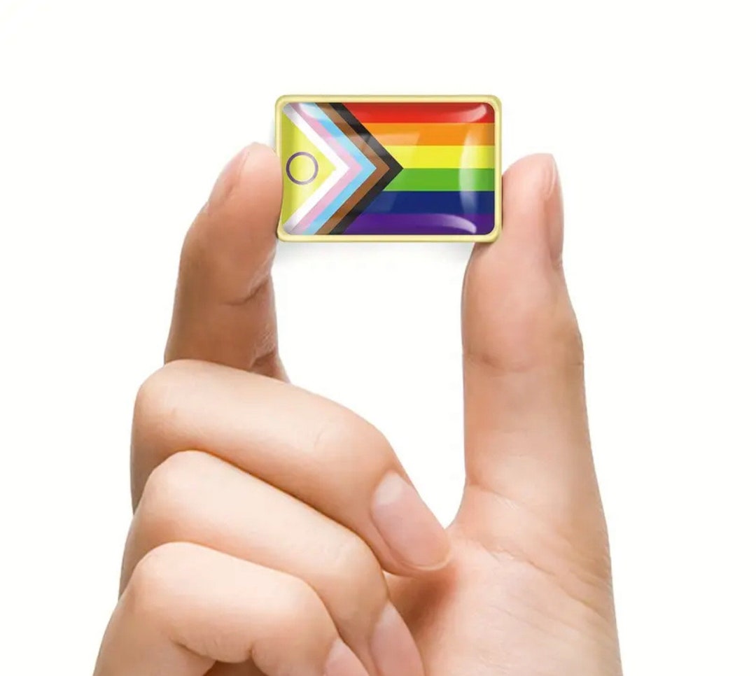 Progress Pride Flag Lapel Pin - Etsy