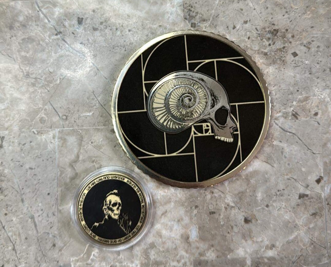 Golden Ratio Fibonacci Sequence Skull Coin - Etsy