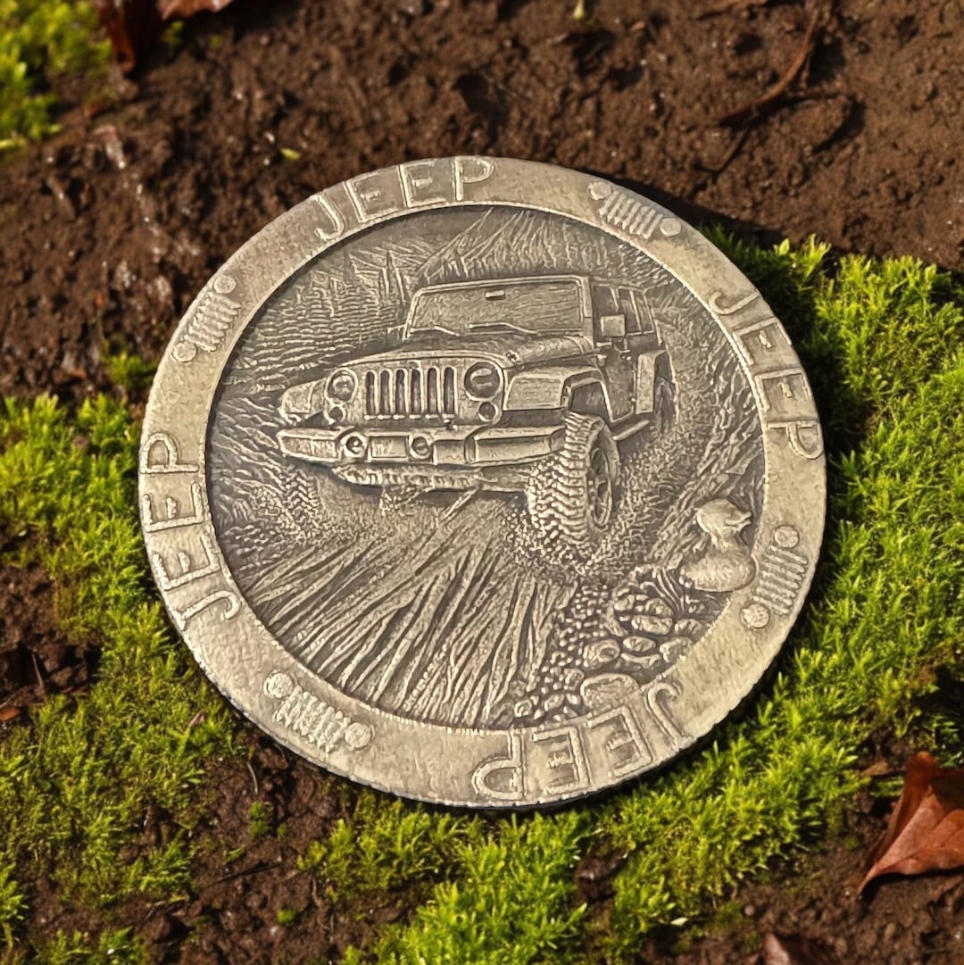 Jeep Inspired 3D Brass Challenge Coin - Etsy