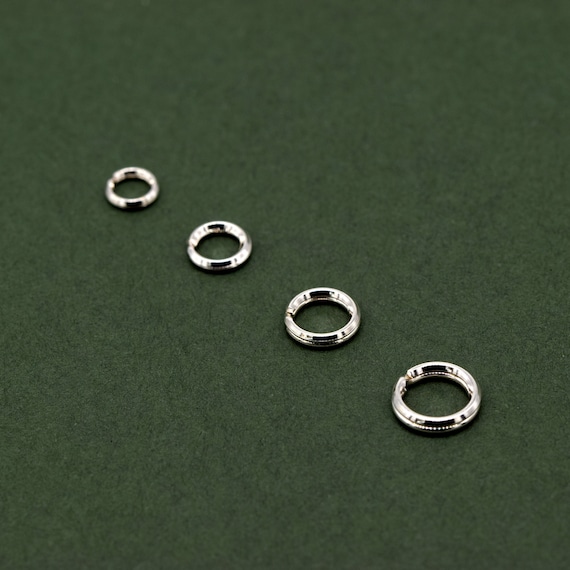 Sterling Silver Bevelled Split Rings for Charms 5mm 6mm 7mm 8mm Etsy UK