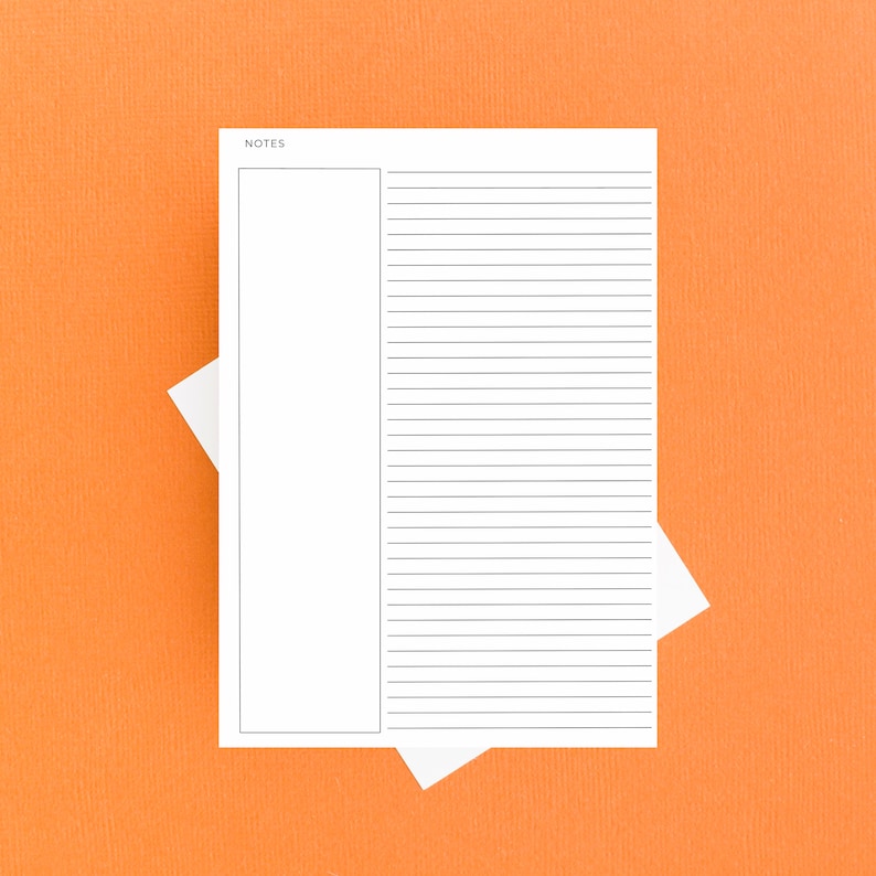 Printable Notes Page Note Taking Writing Paper Notes - Etsy
